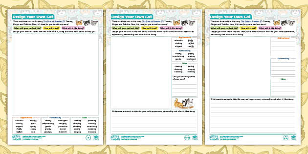 The Cats at Number 27' Design Your Own Cat Activity - Twinkl